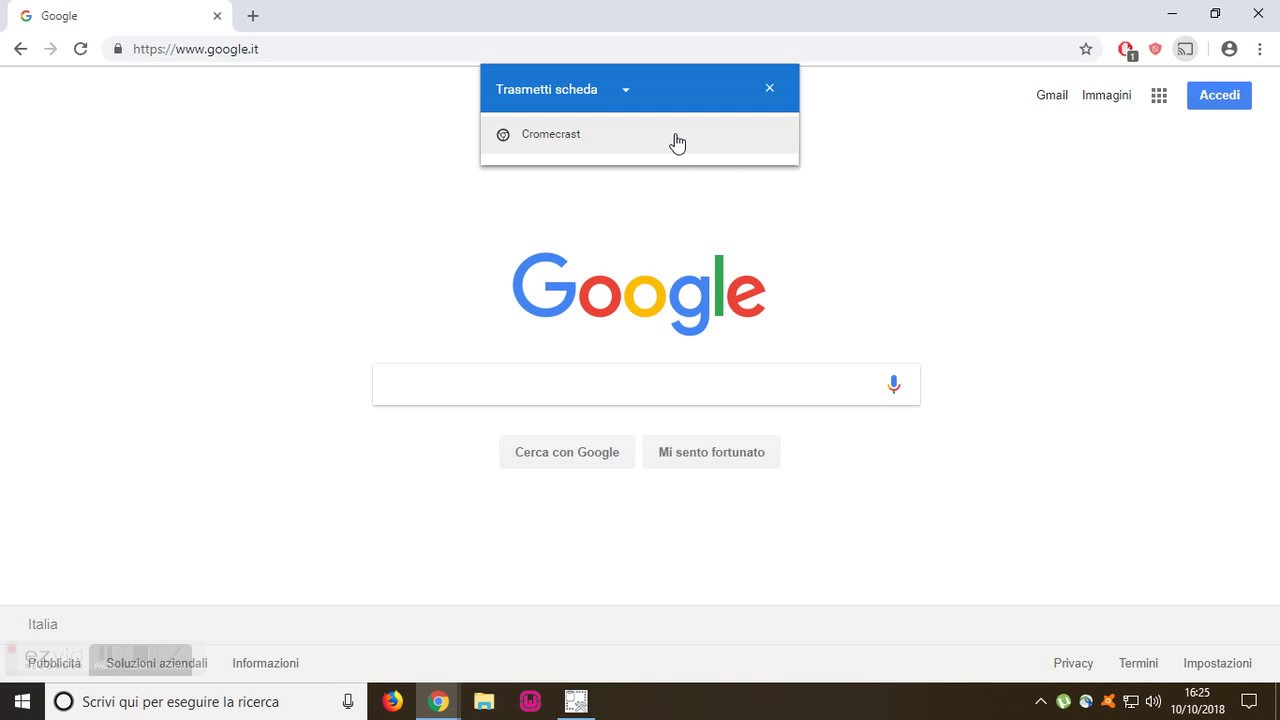 Chromecast: come mostrare sempre l'icona su chrome - YouTube