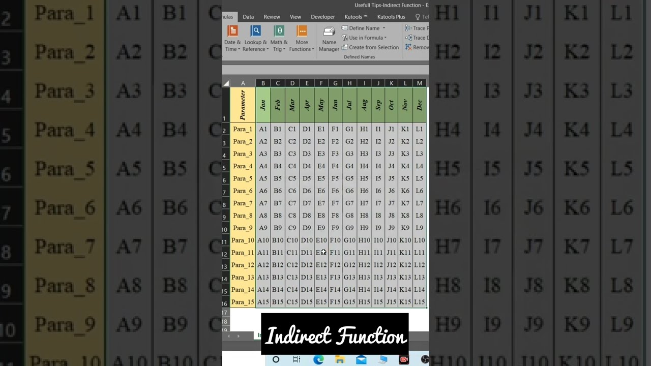 Indirect Function Excel Indirect Formula In Excel shorts Indirect Function Excel Indirect Formula In Excel shorts