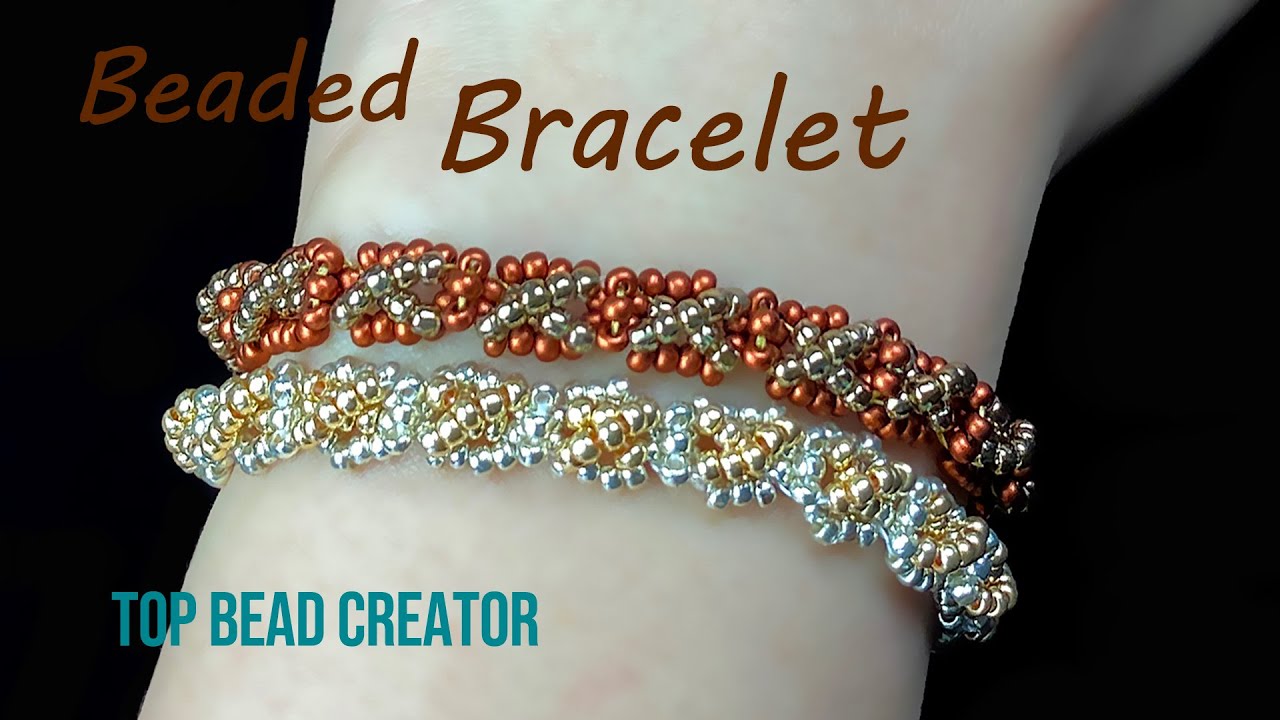 Easy pattern seed beads bracelet, How to make beaded bracelet - YouTube
