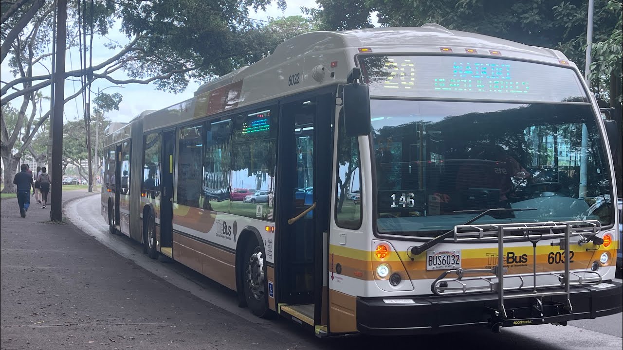 Honolulu Bus #6032 Route 20 - YouTube