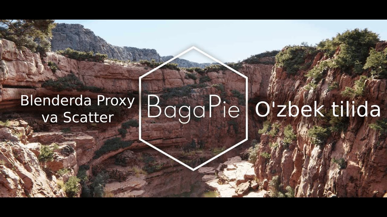 Blenderda Proxy va Scatter | O'zbek tilida (Komyuter qotmasligi uchun ...