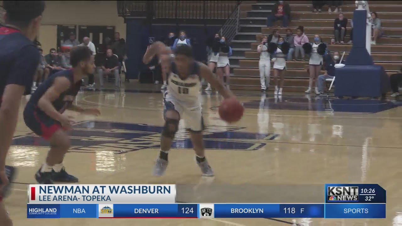 Washburn basketball completes season sweep of Newman. - YouTube