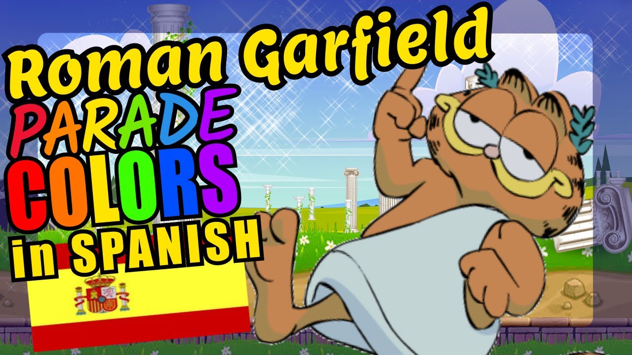 Roman Garfield Teaching Spanish Language Colors Educational Language ...