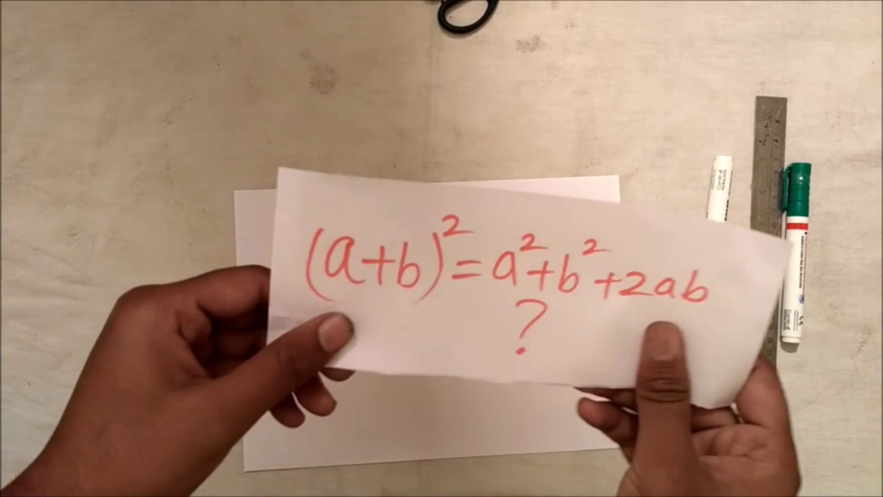 DIY How A B Whole Square Formula Derives By Paper Folding In DIY How A B Whole Square Formula Derives By Paper Folding In