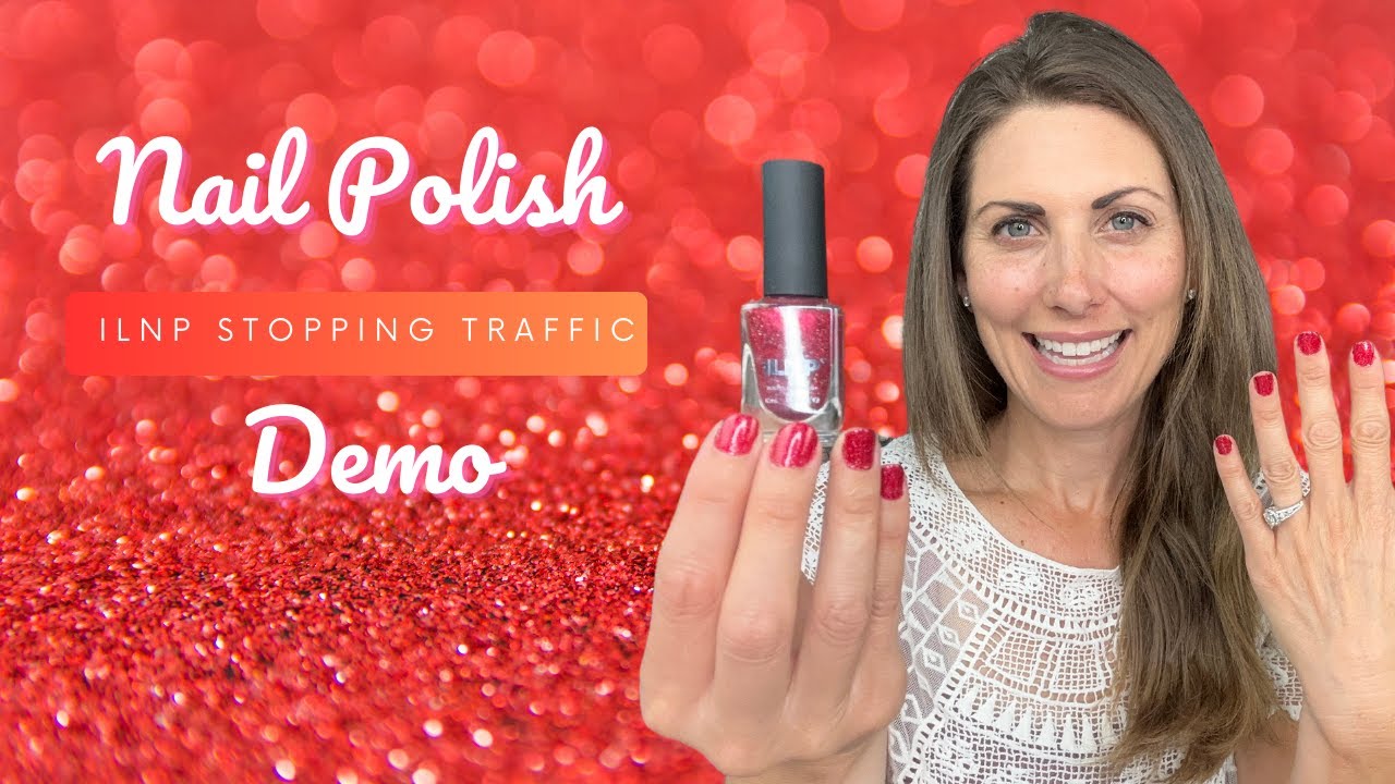 ILNP Stopping Traffic - Vibrant, Long Lasting Red Glitter Nail Polish ...