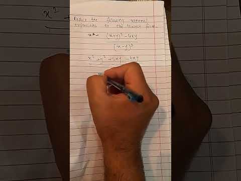 Reduce and simplify the given algebraic expression #maths - YouTube