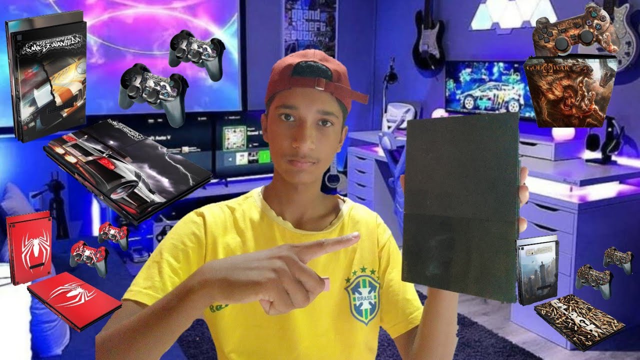 VOU PERSONALIZAR MEU PS2! qual adesivo?? - YouTube