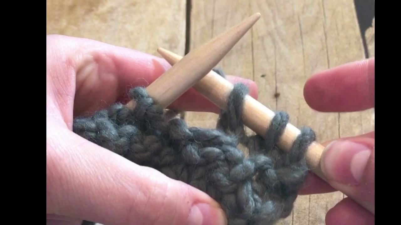 Knitting a 5 to 1 stitch decrease - YouTube