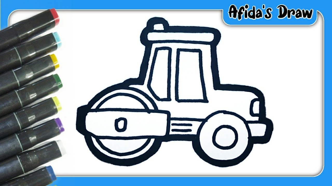 #41 Belajar menggambar dan mewarnai mobil slender / silinder untuk anak ...