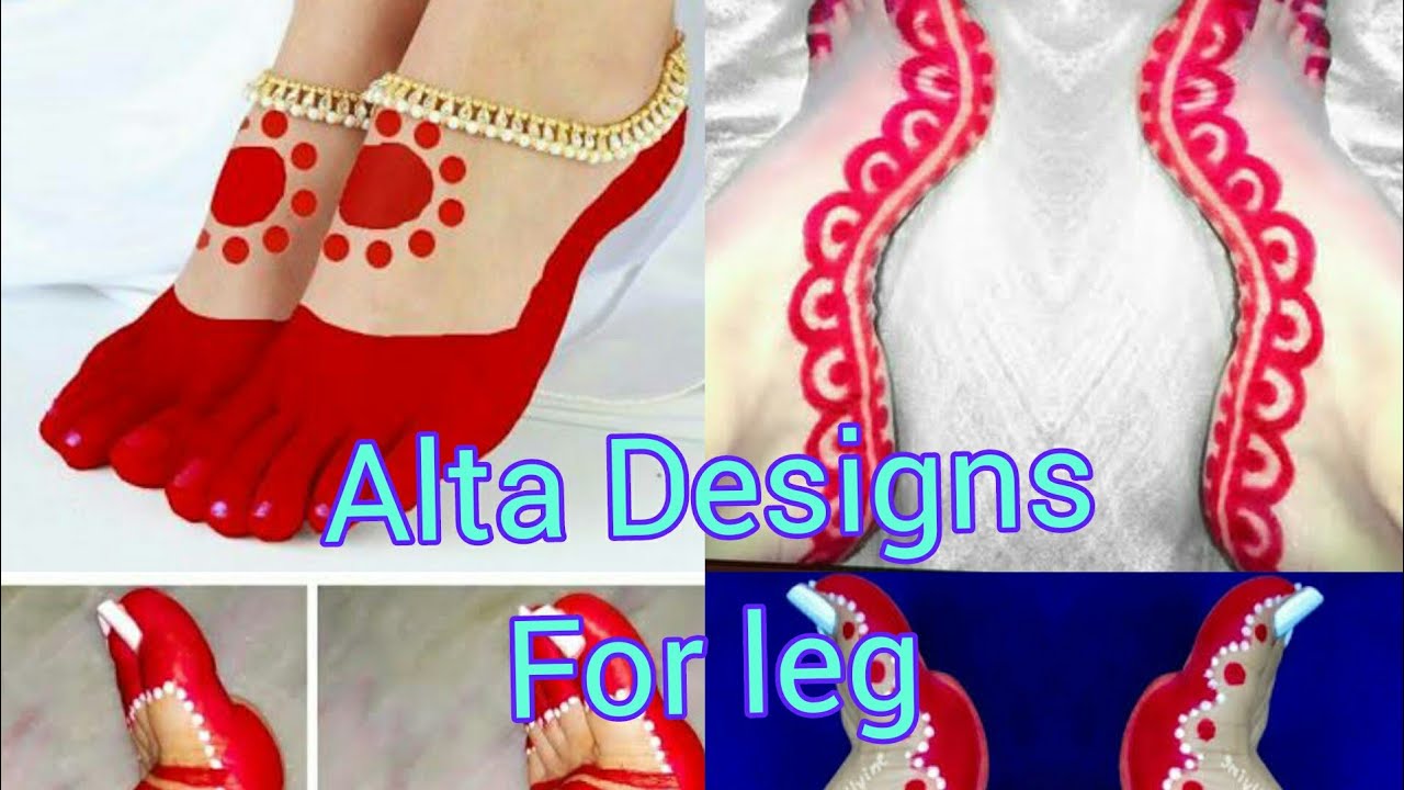 Most beautiful alta design for legs..//கால்களுக்கான அல்டா டிசைன் ...
