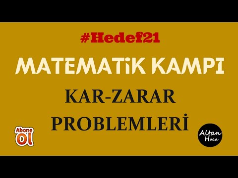 KPSS-DGS-ALES│Kar-Zarar Problemleri│2021 Konu Anlatımları