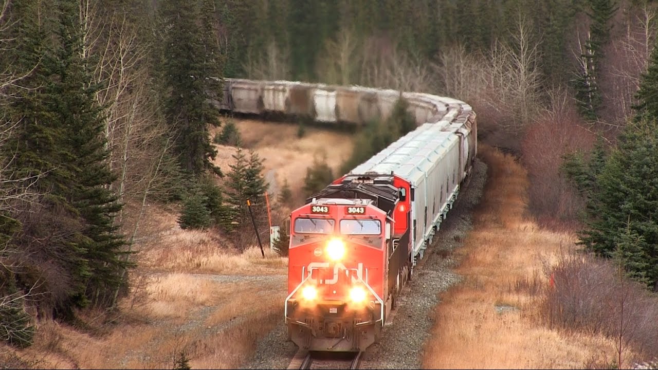 CN Train Spotting HD: CN 3043 & 2968 Leads CN G889 w/ Horn Show At Swan ...