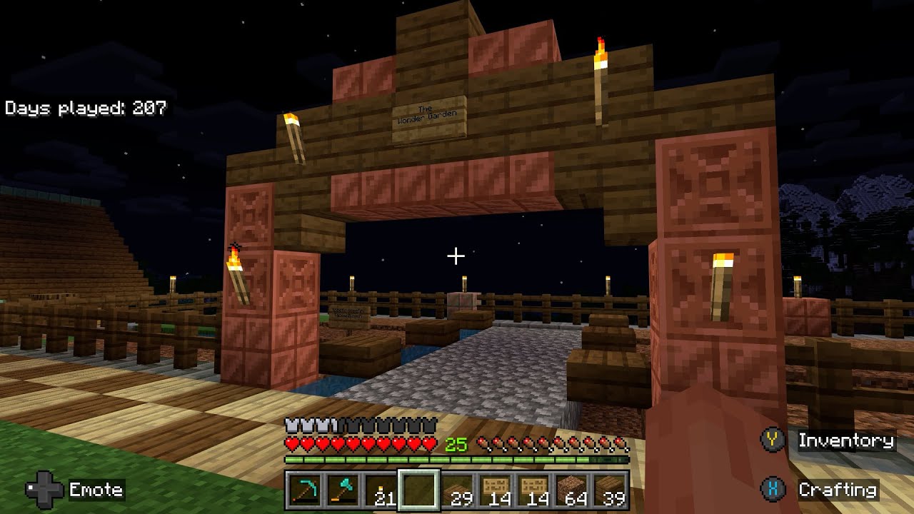 Minecraft Day 19 My Wonder Garden! - YouTube