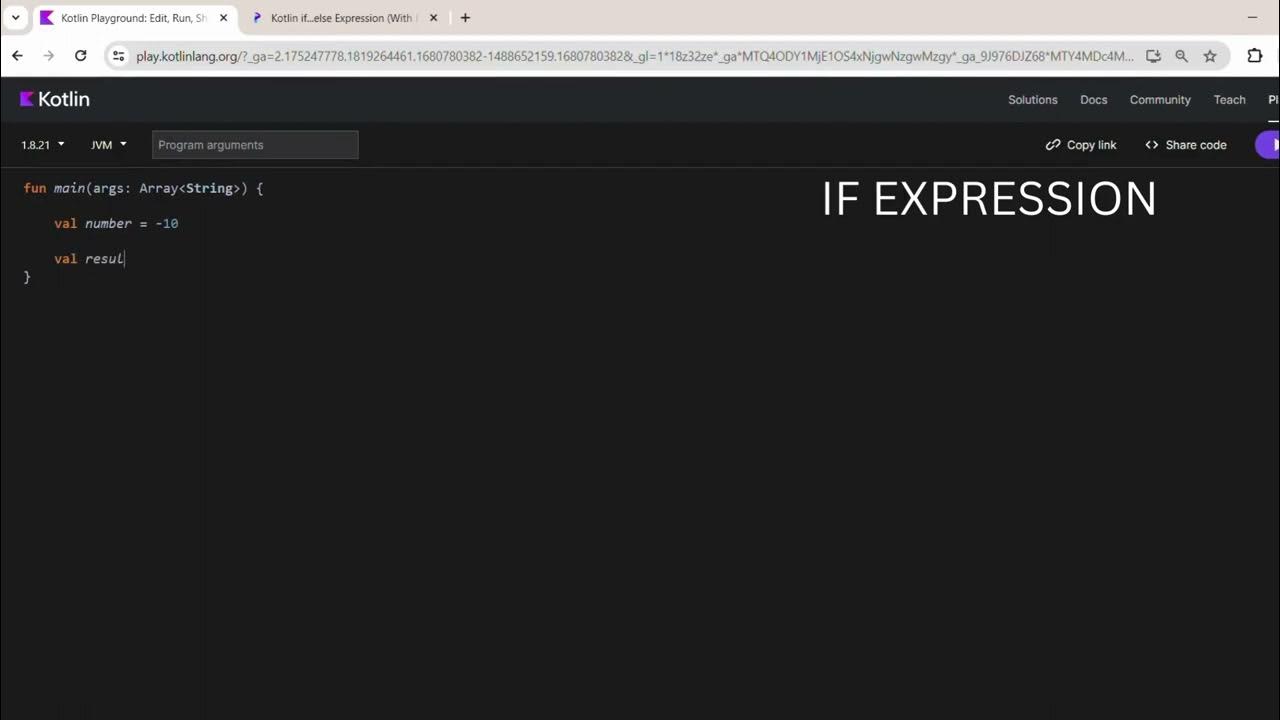 Kotlin (Programming Language) Project 20: 'If Expression' Created by Trishanth Kumar - YouTube