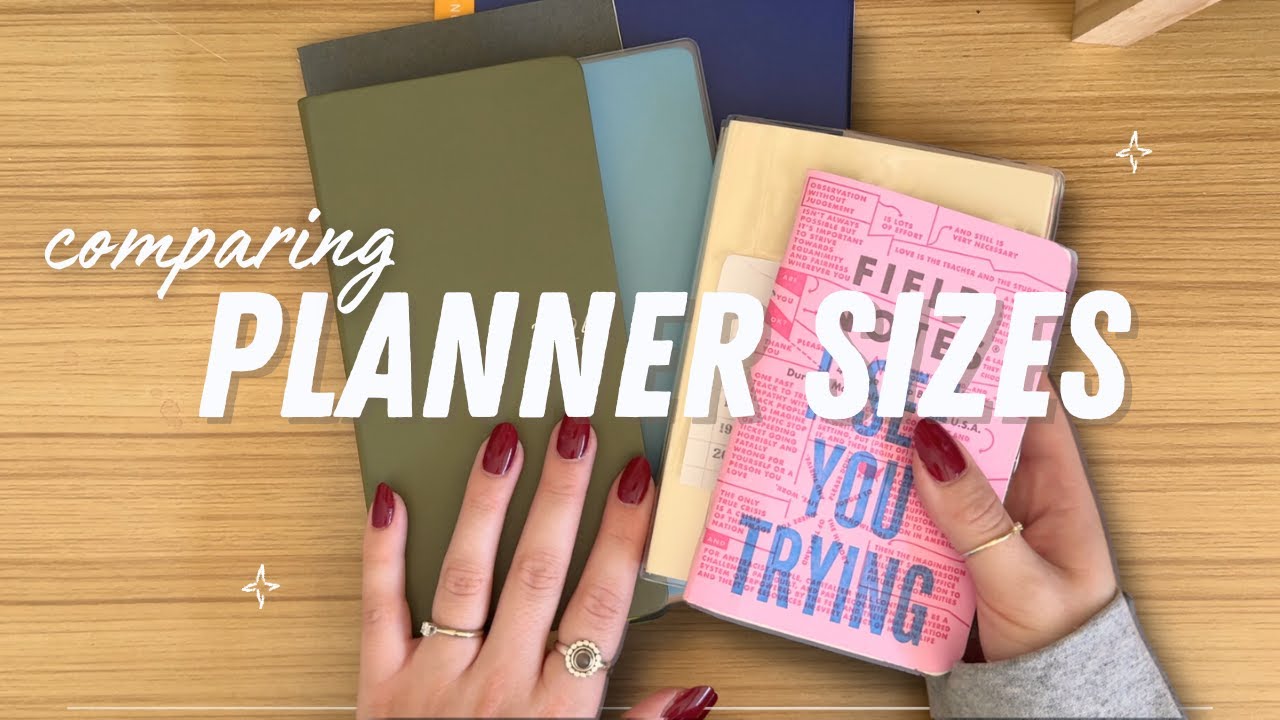 Planner Size Comparisons A5 B6 Hobonichi Weeks Travelers Notebook