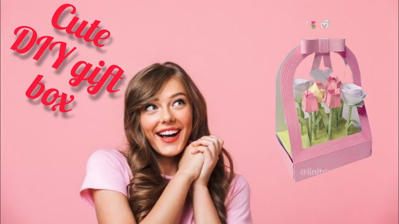 cute DIY gift box|how to make gift box with paper| candy gift box |easy ...