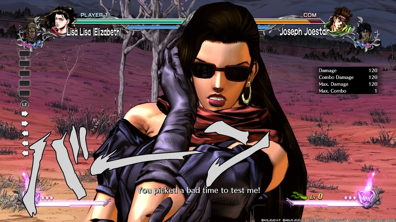 JoJo's ASBR: Lisa Lisa / 3 Bar / 501 dmg Combo - YouTube