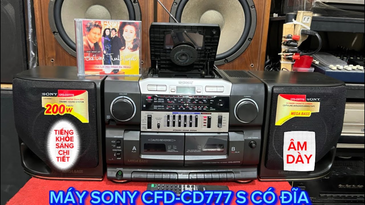 MÁY CD CASSETTE SONY CFD-777S HUYỀN THOẠI CHẤT ÂM KHỎE SÁNG CHI TIẾT ...
