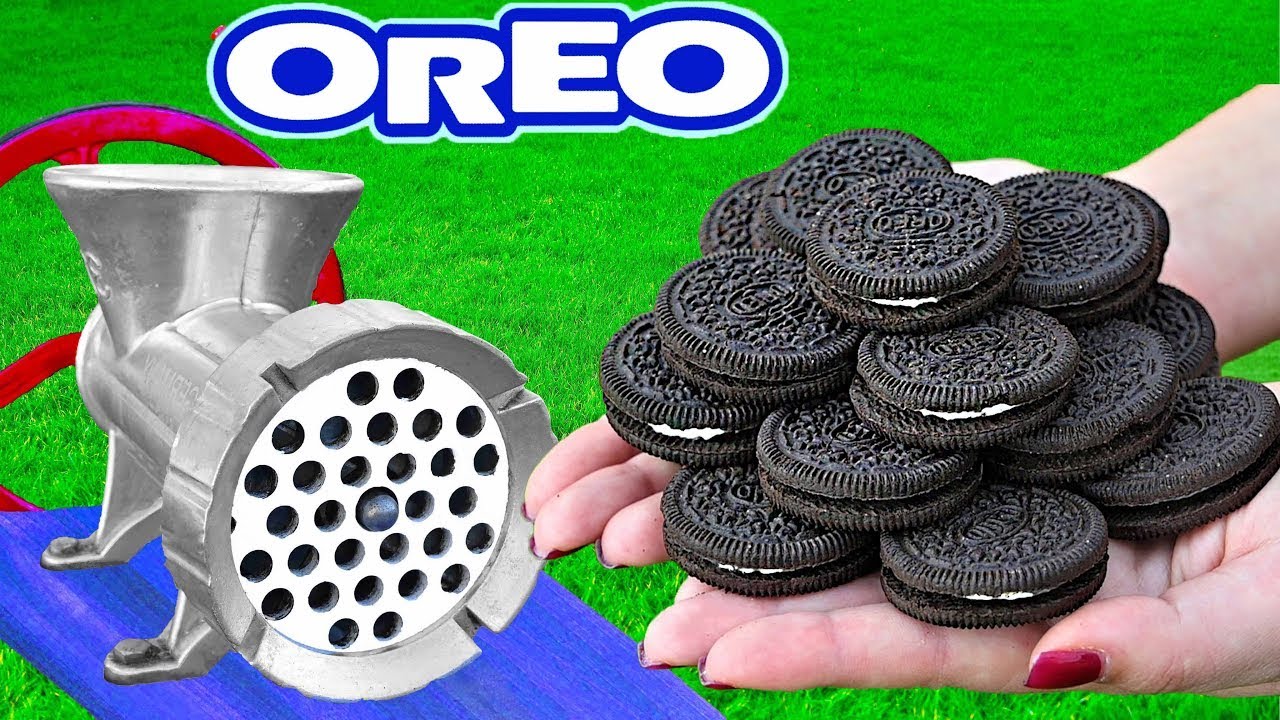 EXPERIMENT OREO COOKIE VS MEAT GRINDER - YouTube