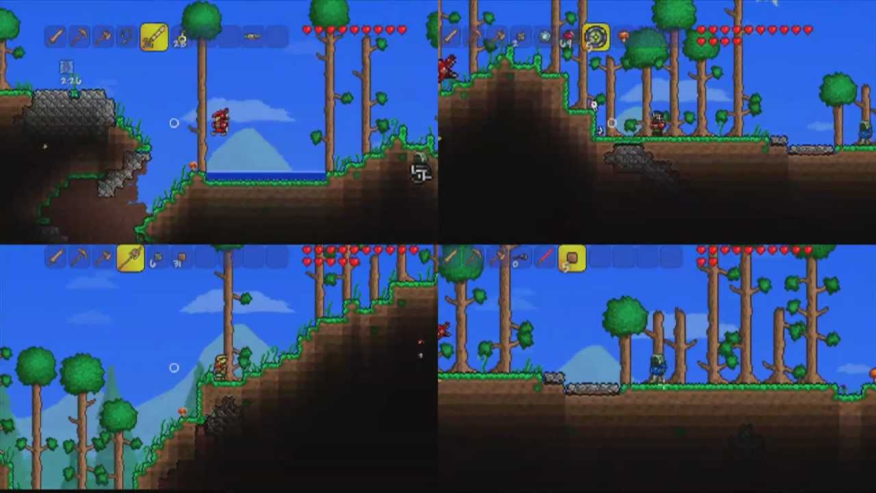 New Terraria gameplay video shows "Split screen" [HD] - YouTube