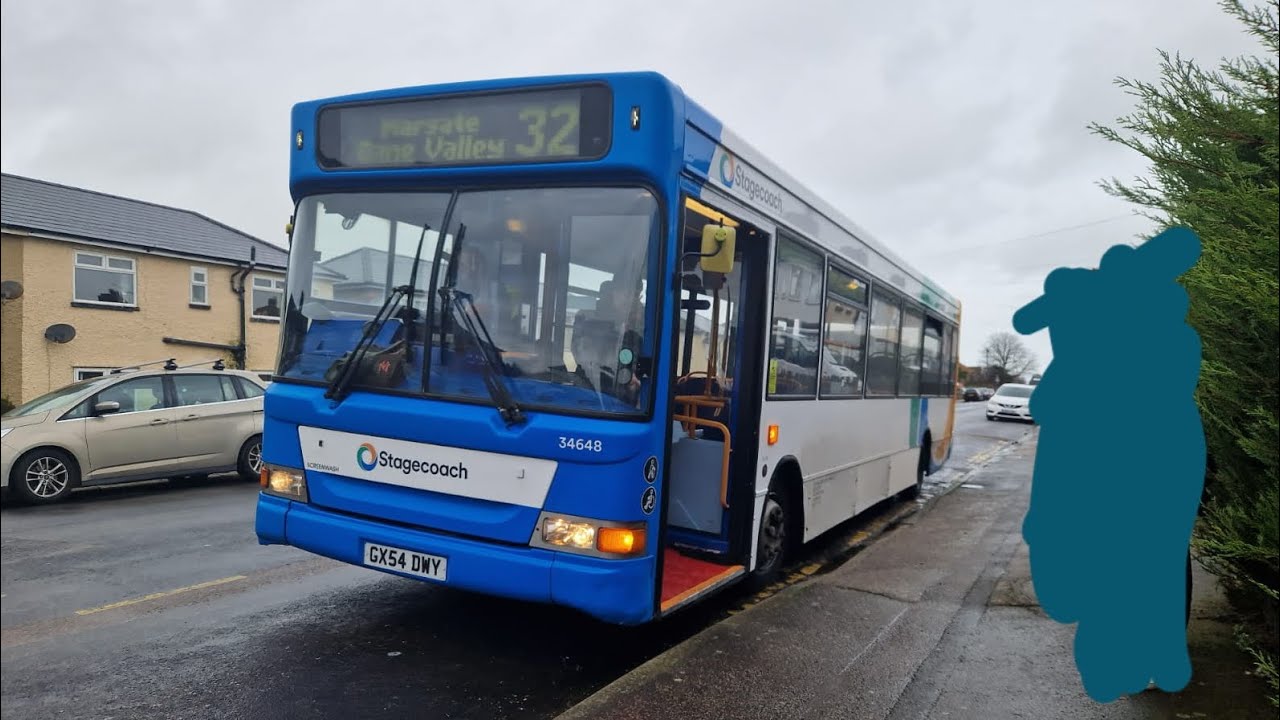 Bus Onboards: Episode 7 - Stagecoach Bus 34648 - Dennis Dart - Route 32 ...