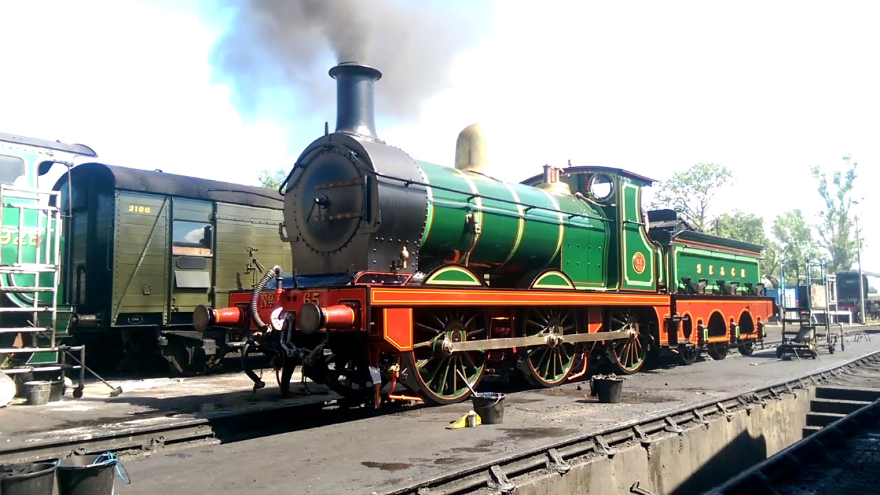 No 65 Finally Moves Under Her Own Steam at Bluebell Railway - YouTube