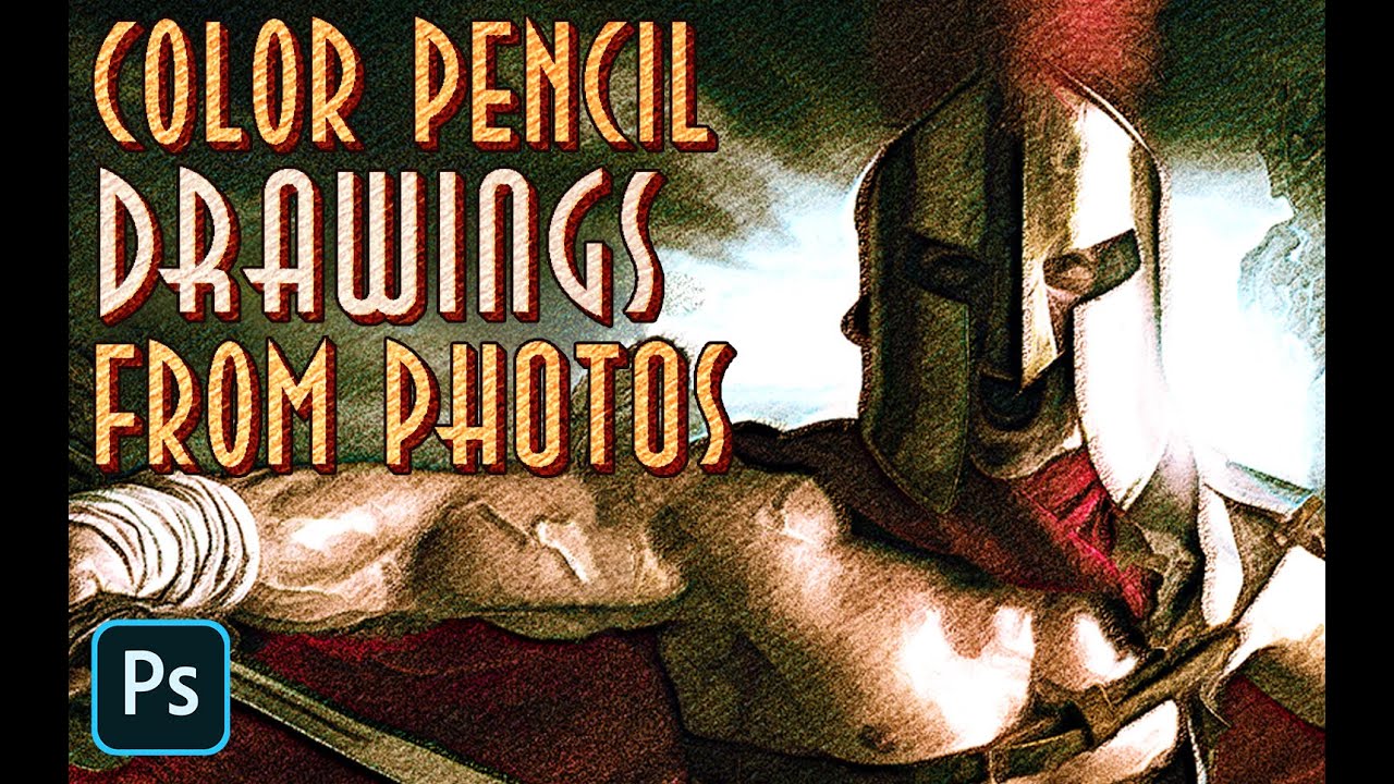 Photoshop: How to Create Retro-style, Color Pencil DRAWINGS from PHOTOS ...