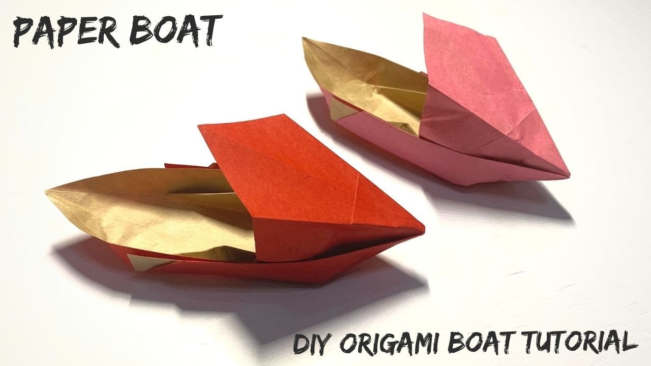 How to make a paper boat - DIY Origami Boat (Canoe) - YouTube
