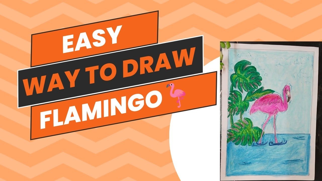 How to draw flamingo 🦩 step by step || flamingo drawing and colouring ...