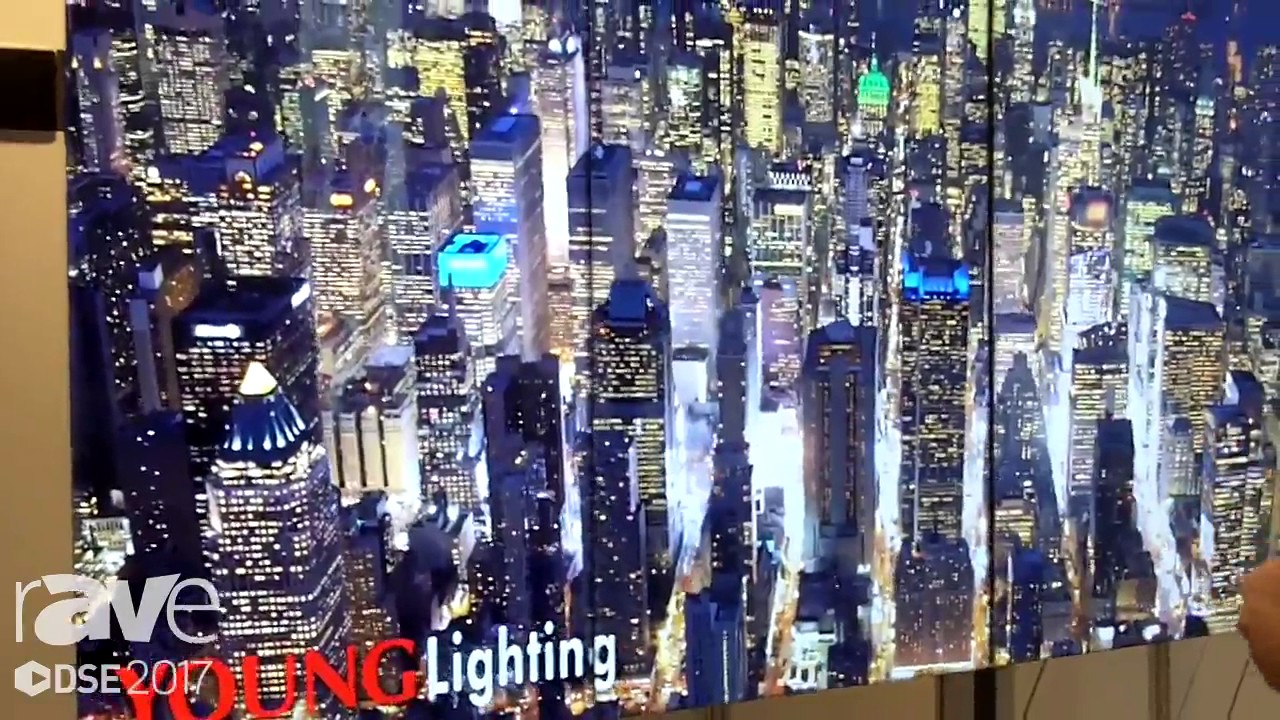 DSE 2017: Young Lighting Features 0.5mm Bezel Video Wall - YouTube