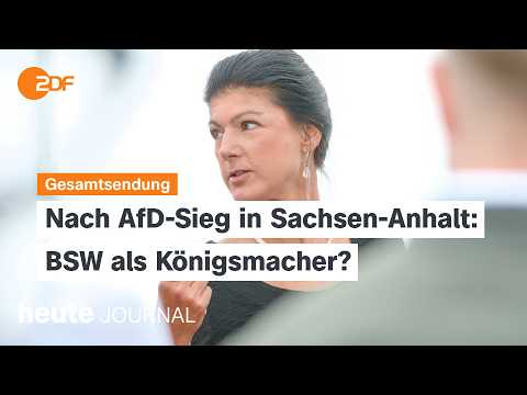 heute journal vom 07.09.2026 Regierungsoptionen in Sachsen-Anhalt, Reaktionen auf den AfD-Wahlerfolg