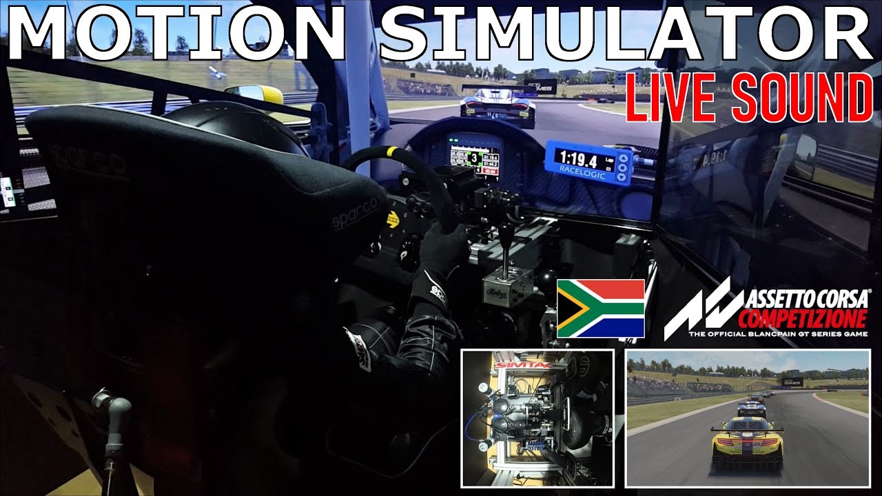 2DOF Motion Simulator [LIVE Sound] @ ACC Kyalami Circuit South Africa ...