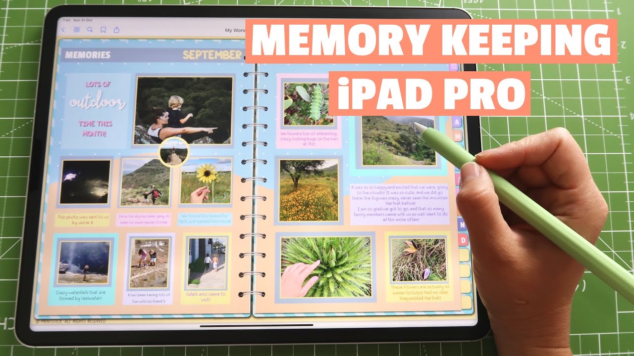Memory keeping in my digital planner on iPad Pro 12.9” - YouTube