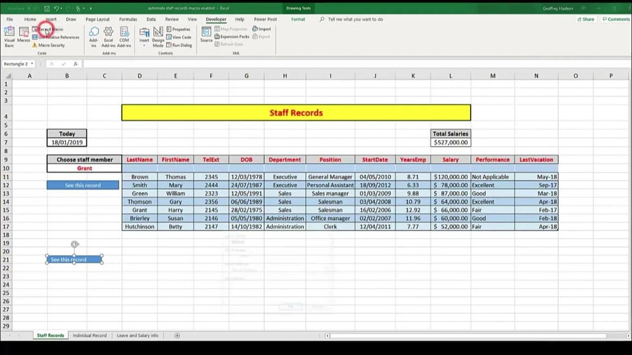 Excel. Automate files with formulas and simple macros.Fully explained and demonstrated. Updated ...