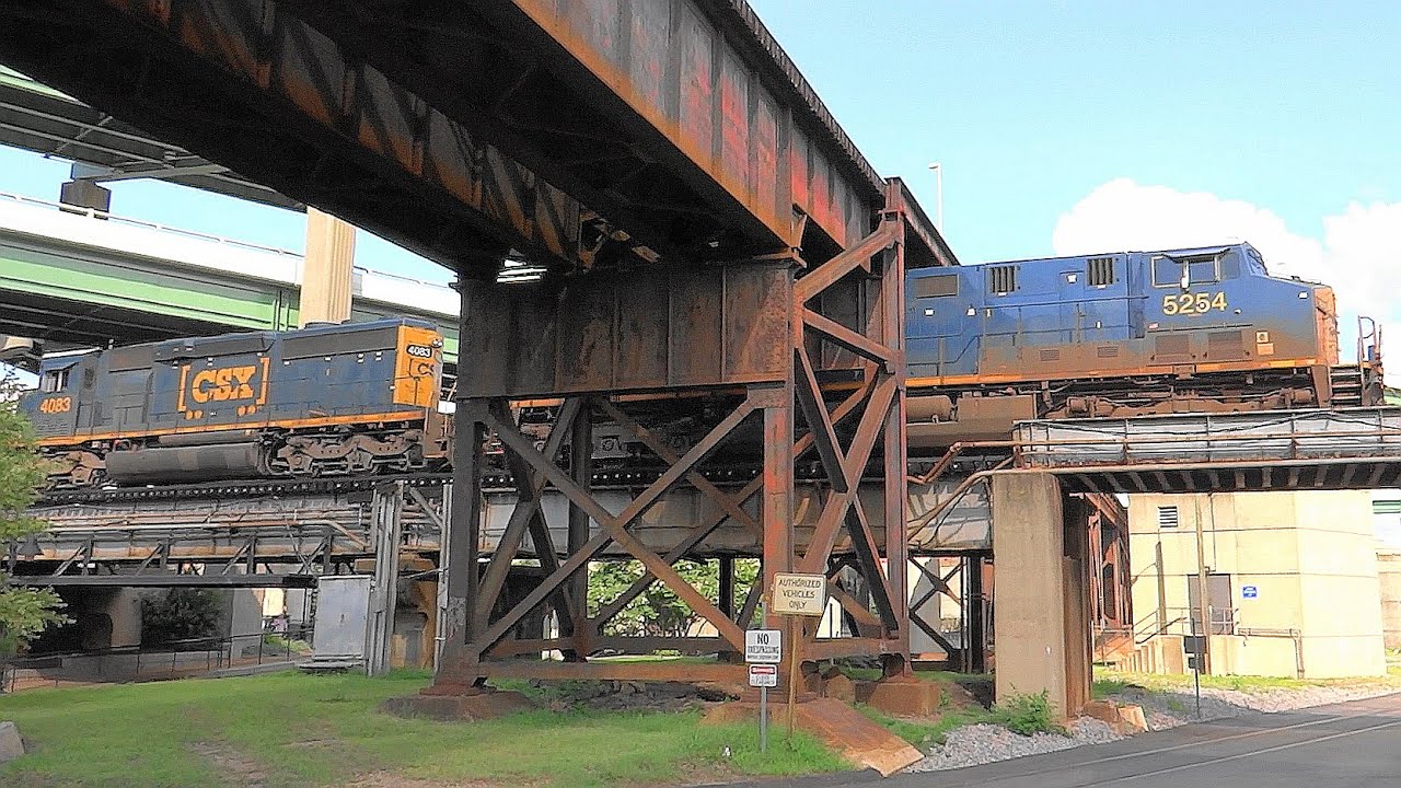 CSX Freight Train On The Richmond Virginia Triple Crossing - YouTube