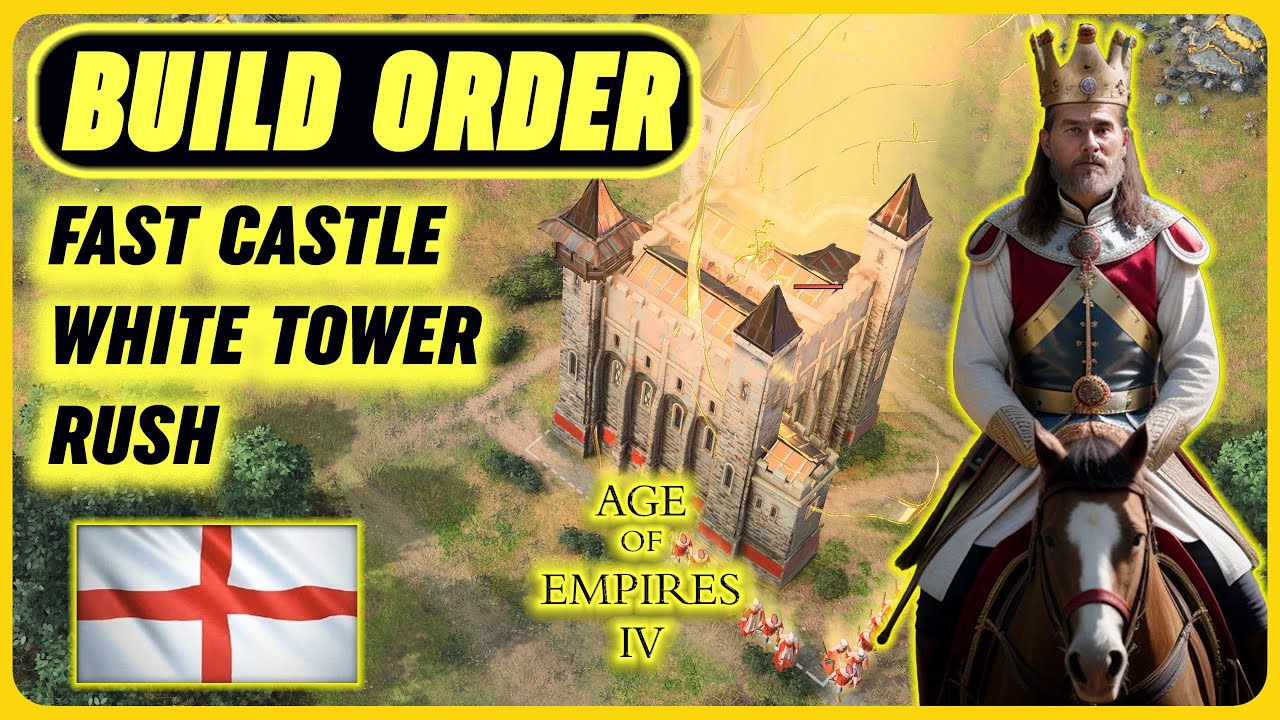 BUILD ORDER FAST CASTLE WHITE TOWER RUSH. - YouTube