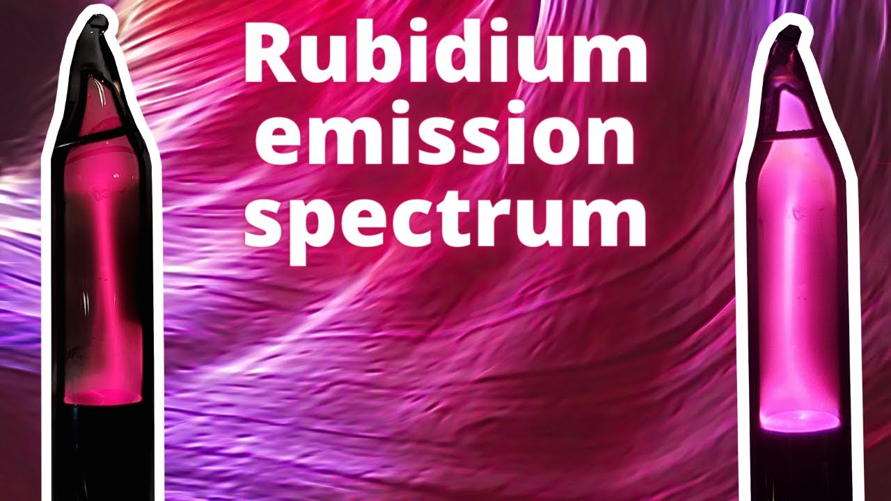 Beautiful rubidium emission spectrum - YouTube