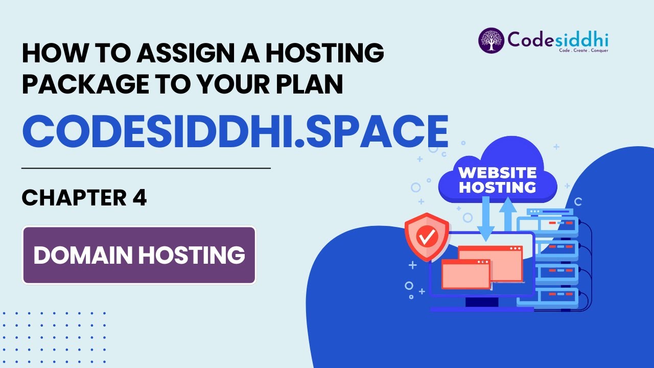 Chapter 4: How to Assign a Hosting Package to Your Plan on Codesiddhi Space - YouTube