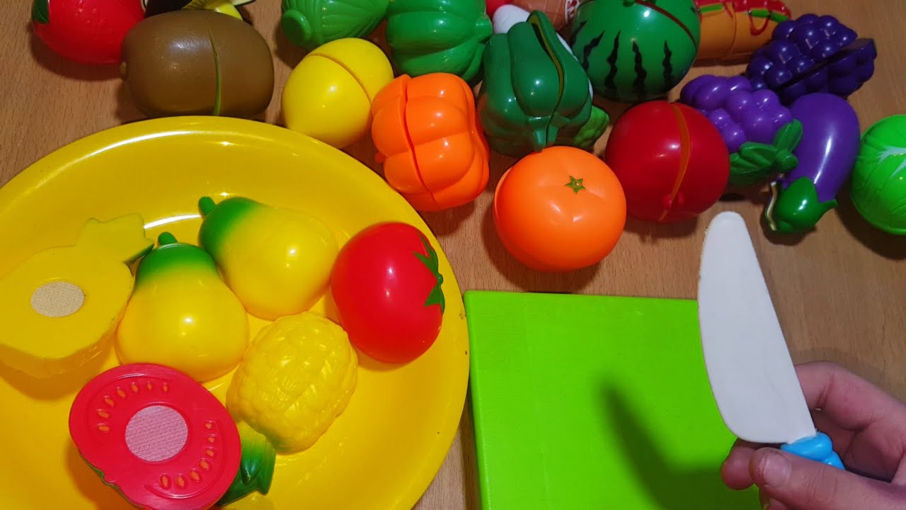 How To Cutting Plastic Fruits And Vegetables | Satisfying Video - YouTube