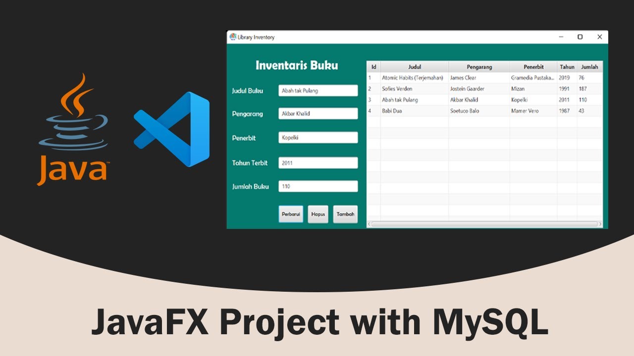 Final Project Pbo Library Inventory Menggunakan Javafx Dan Mysql Youtube