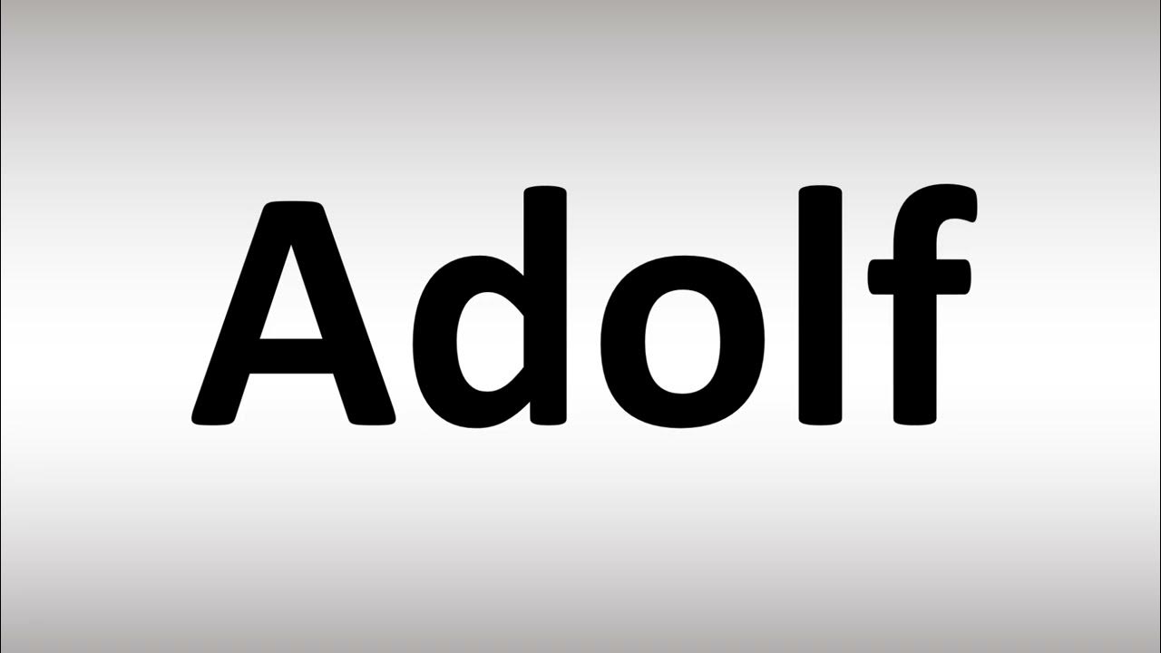 How To Pronounce Adolf YouTube how-to-pronounce-adolf-youtube