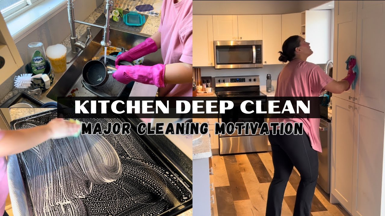 KITCHEN DEEP CLEAN!! DEEP CLEANING AND REORGANIZING MOTIVATION!! At ...