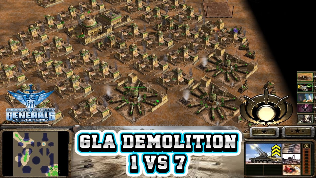 Command & Conquer Generals Zero Hour - Gla Demolition General 1 vs 7 ...