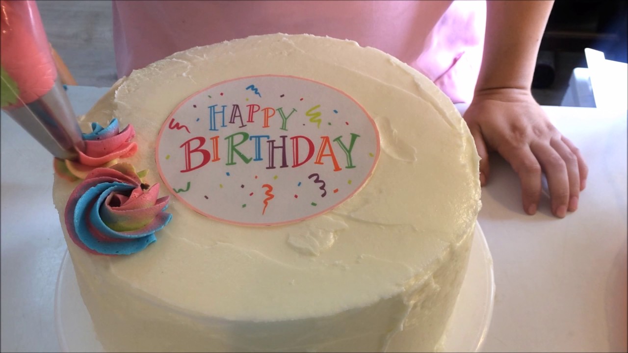 How to Decorate a Birthday Cake - Video Tutorial by Love2bake - YouTube