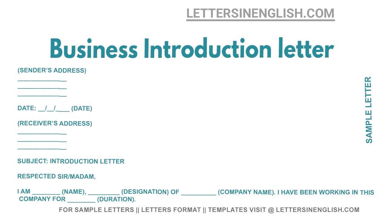 Business Introduction Letter YouTube business-introduction-letter-youtube