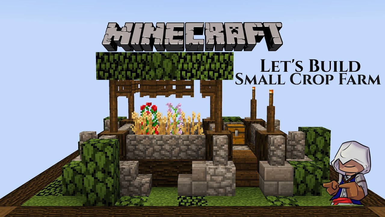 Minecraft Let's Build Small Crop Farm - YouTube