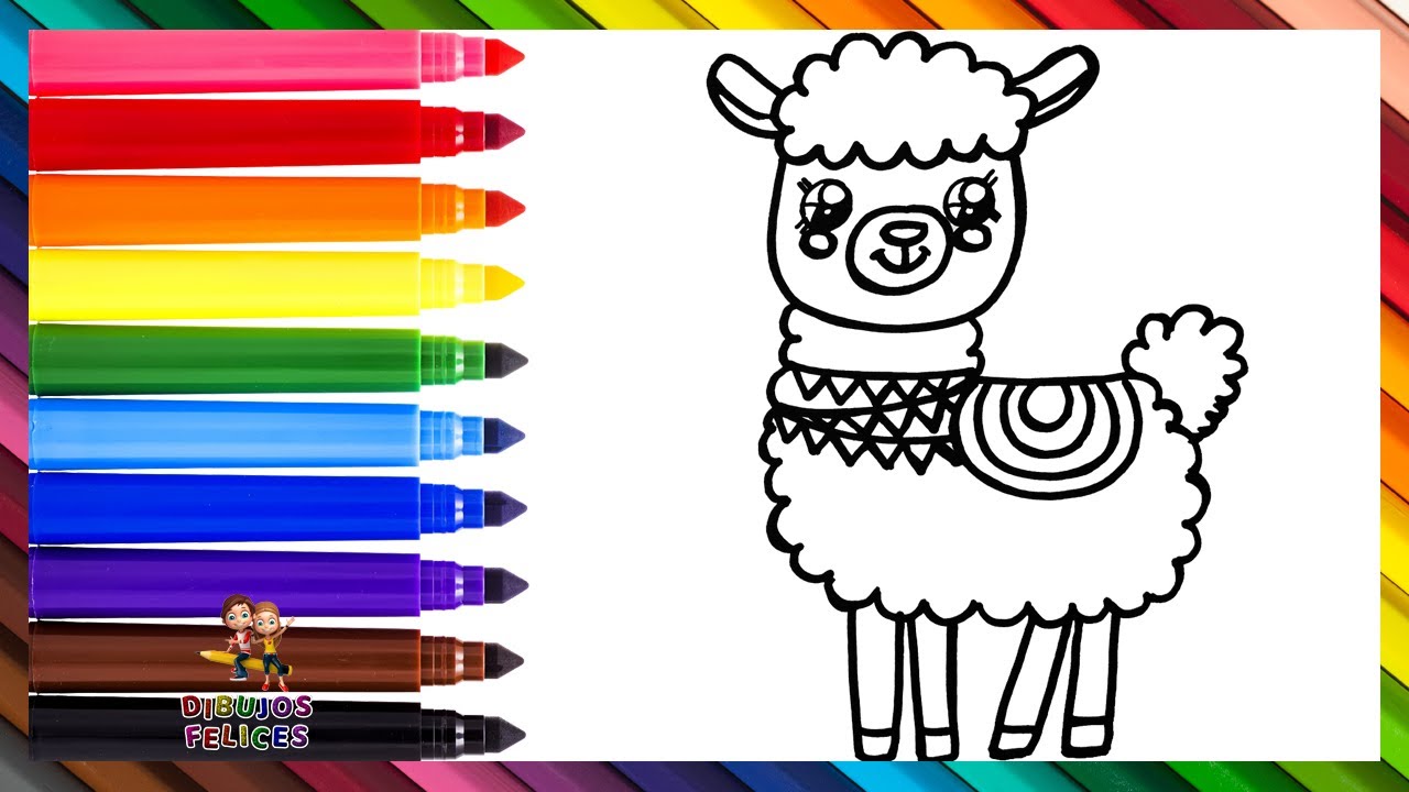 Dibujo De Llama Simple Llama Drawing Tutorial How To Draw Llama Step