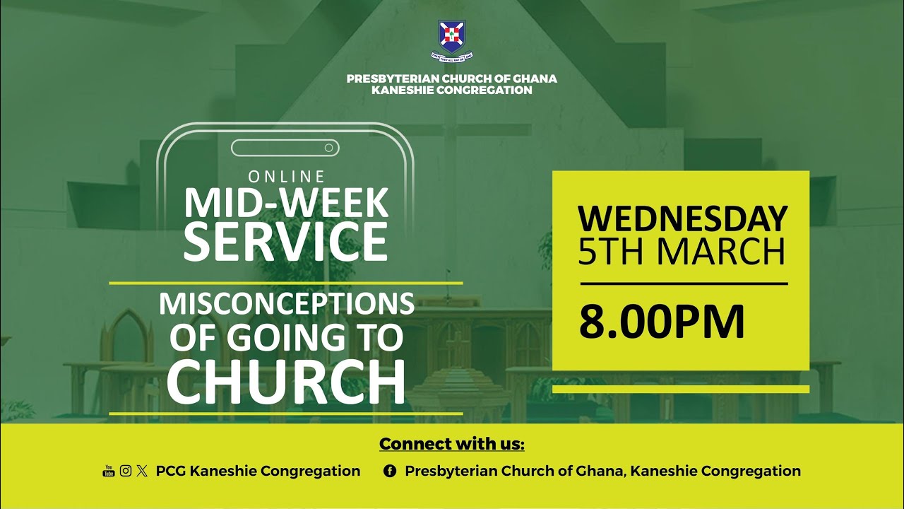 ONLINE MID-WEEK SERVICE: MISCONCEPTION OF GOING TO CHURCH. - YouTube