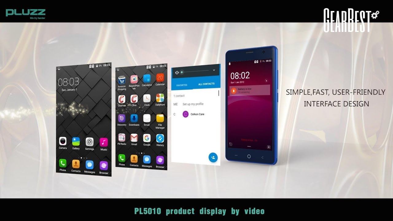 PLUZZ PL5010 4G Smartphone - GearBest.com - YouTube