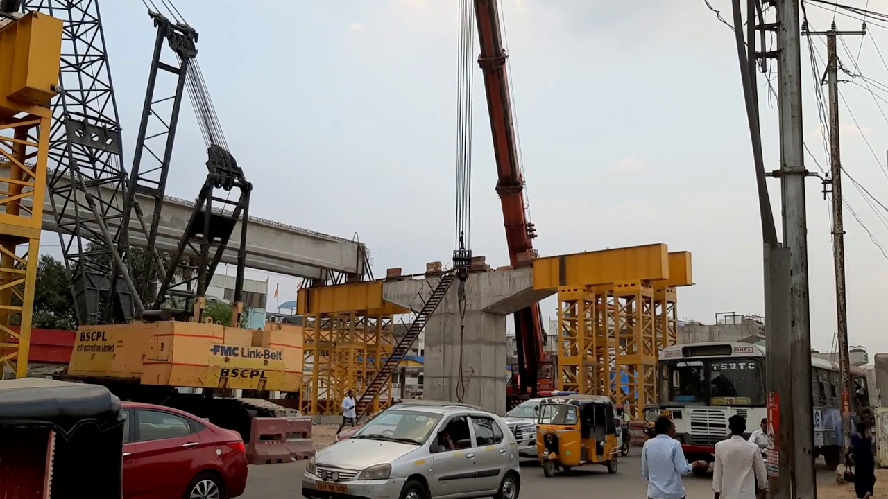 Balanagar flyover works recent developments - YouTube